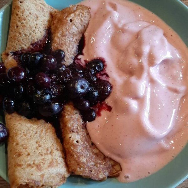 WFPB Cinnamon-Sweet Potato & Buckwheat Pancakes