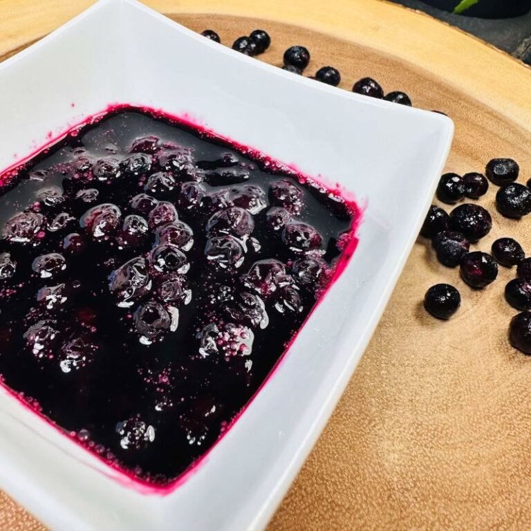 2 Minute, Refined Sugar Free, Sticky Blueberry Sauce Recipe